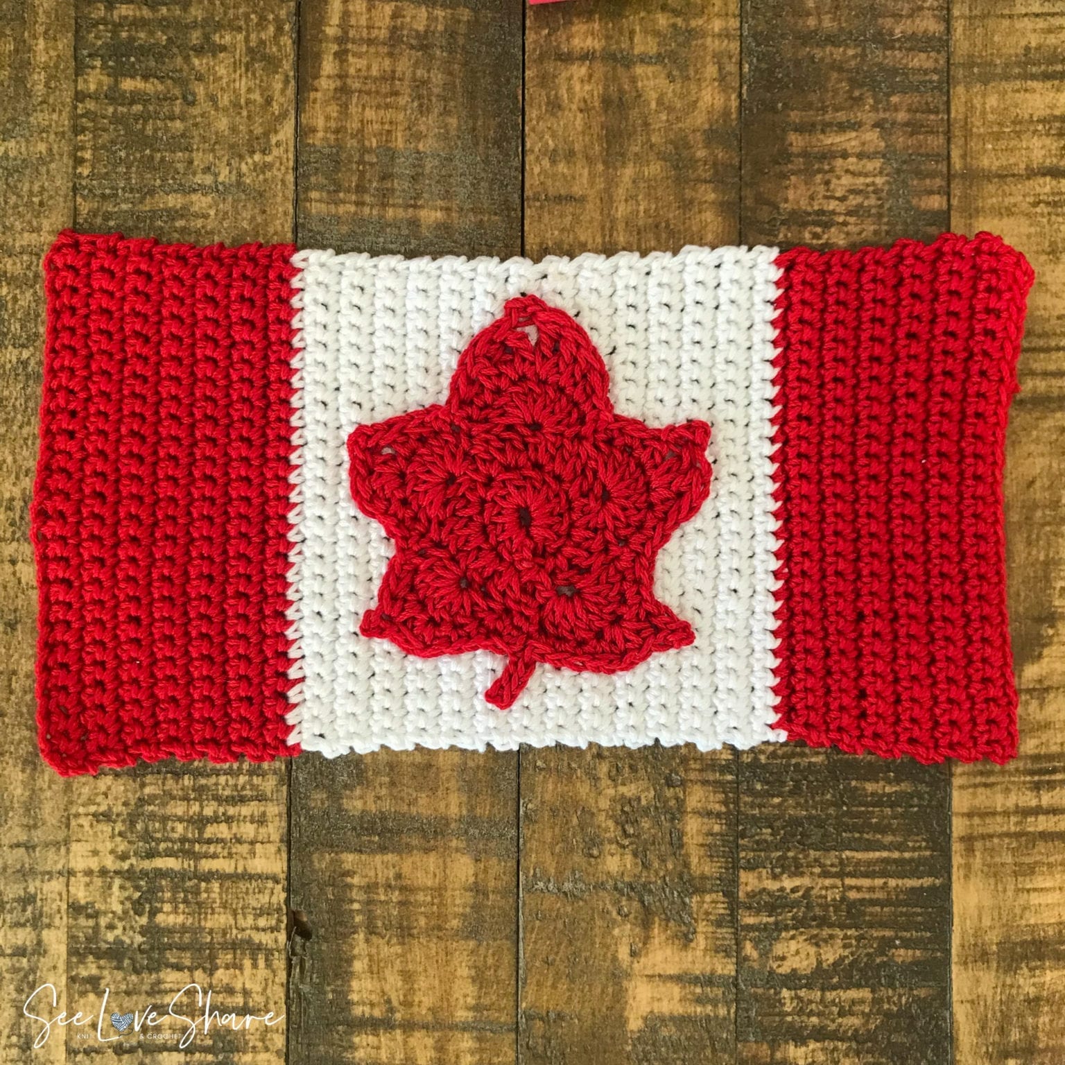 Crochet Canadian Flag Pattern — Free Patriotic Pattern | SeeLoveShare ...