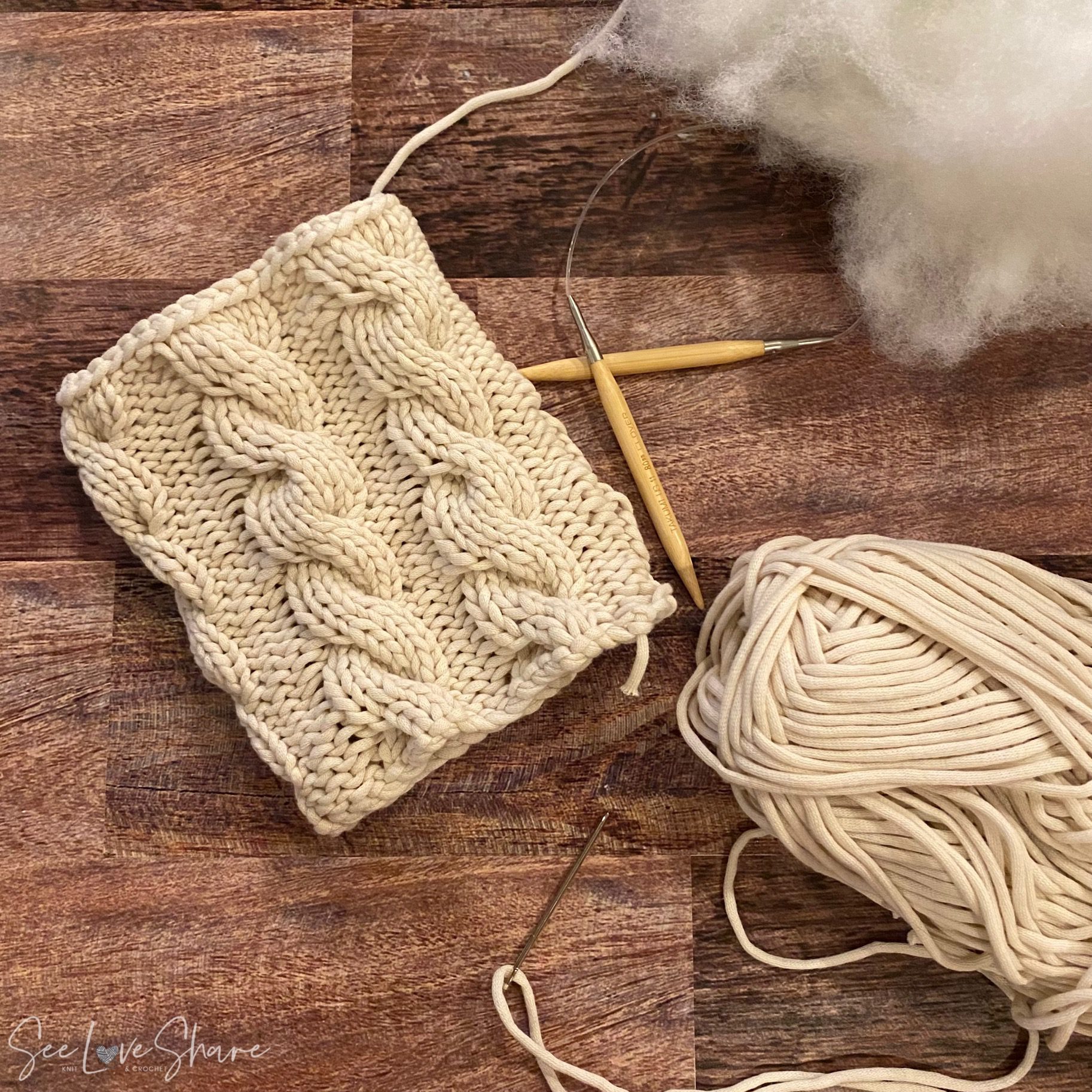 Knit Cable Stitch Pumpkin - Free Pattern & Beginner Guide