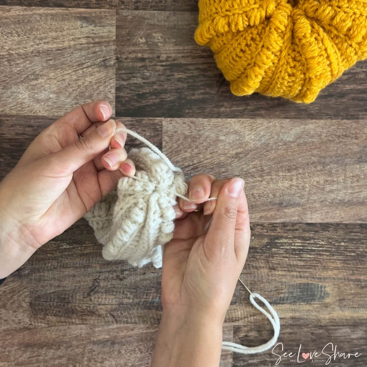 Farmhouse-Chic Stackable Crochet Pumpkins - SeeLoveShare