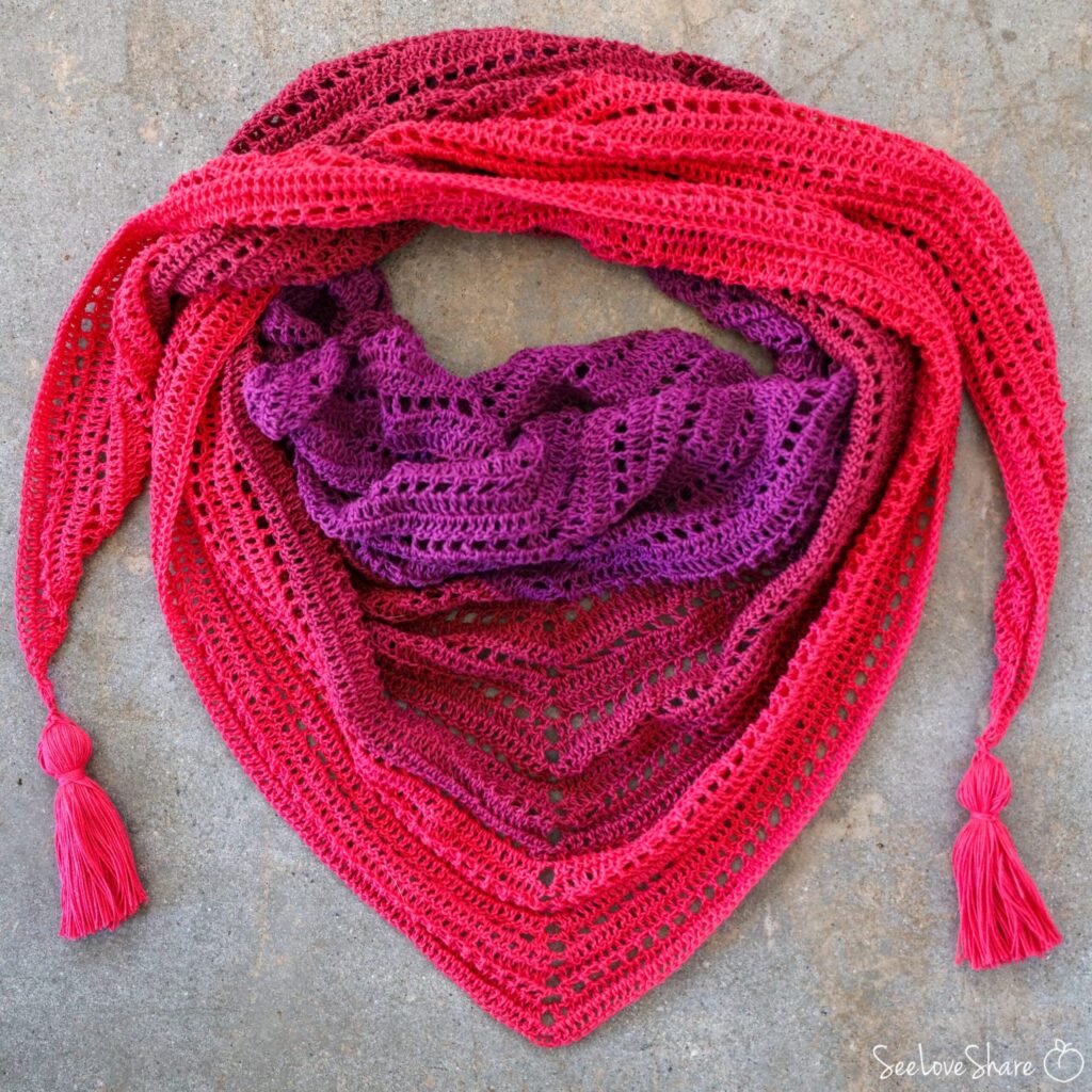 Free Crochet Wrap Pattern — Beginner Shawl | SeeLoveShare